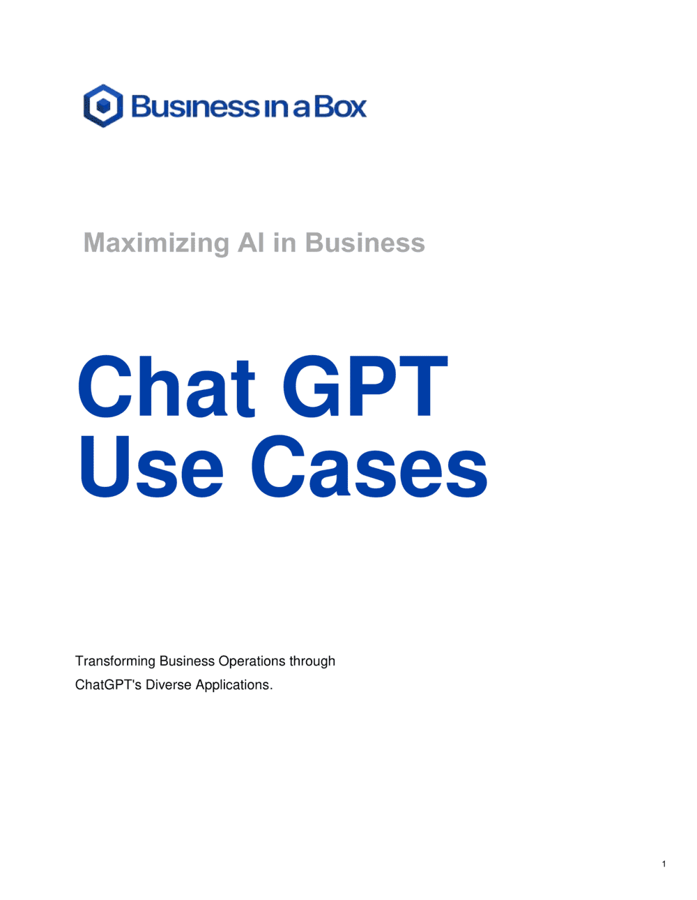Chat GPT Use Cases Template