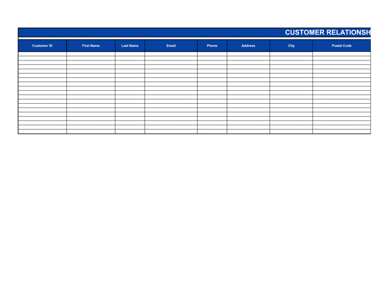 Crm Worksheet Example