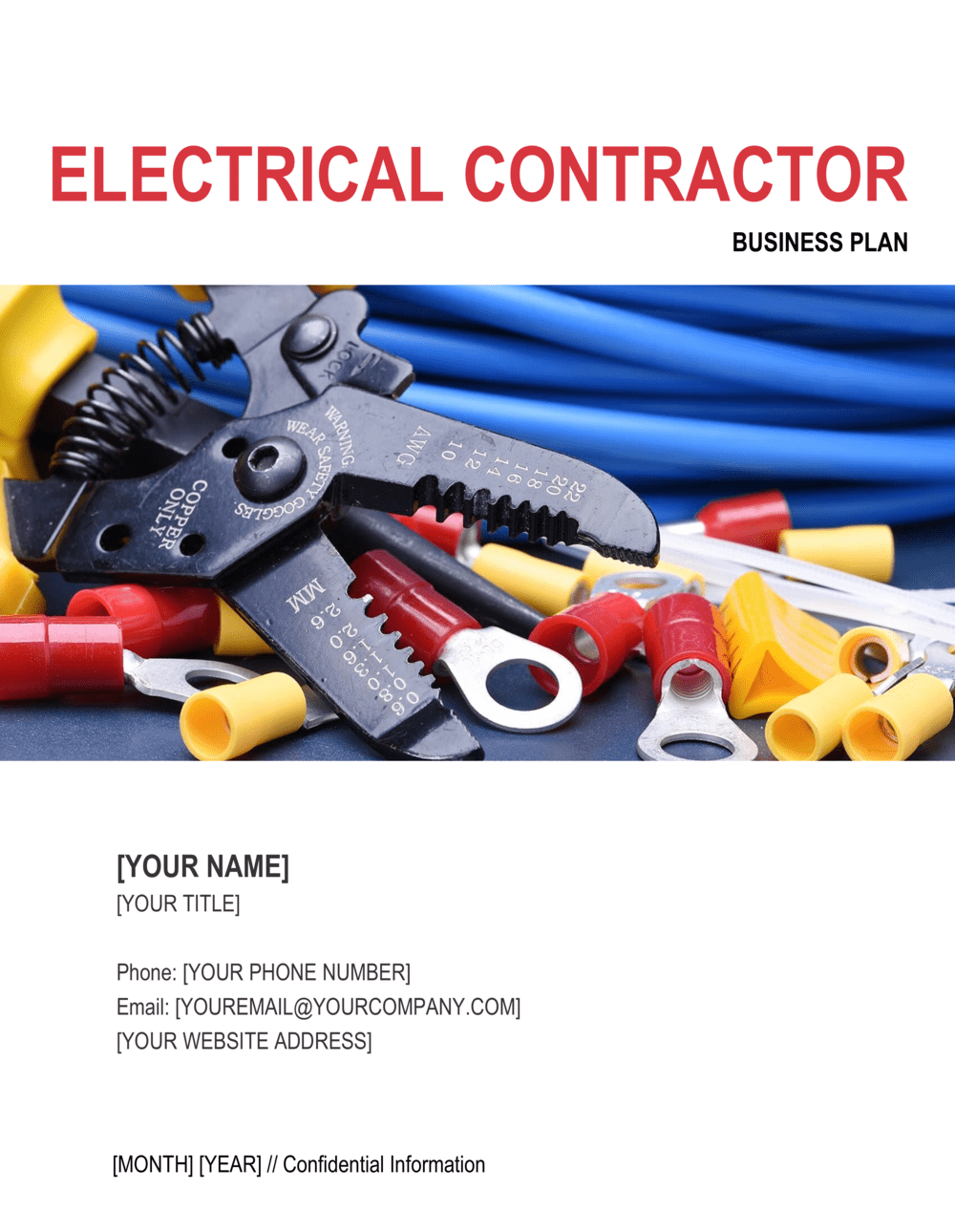 Electrical Contractor Business Plan Template By Business in a Box 