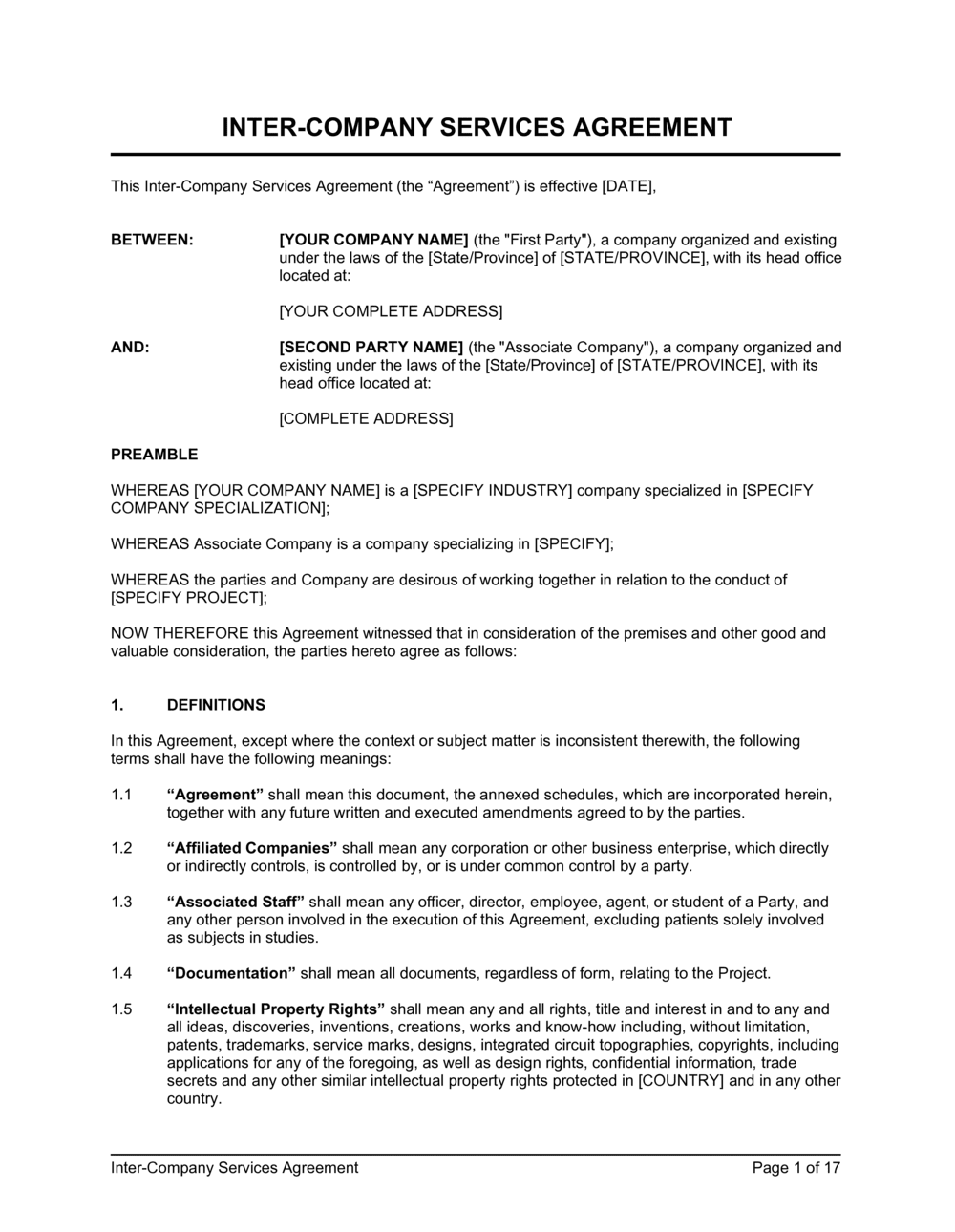 Directors Service Agreement Template