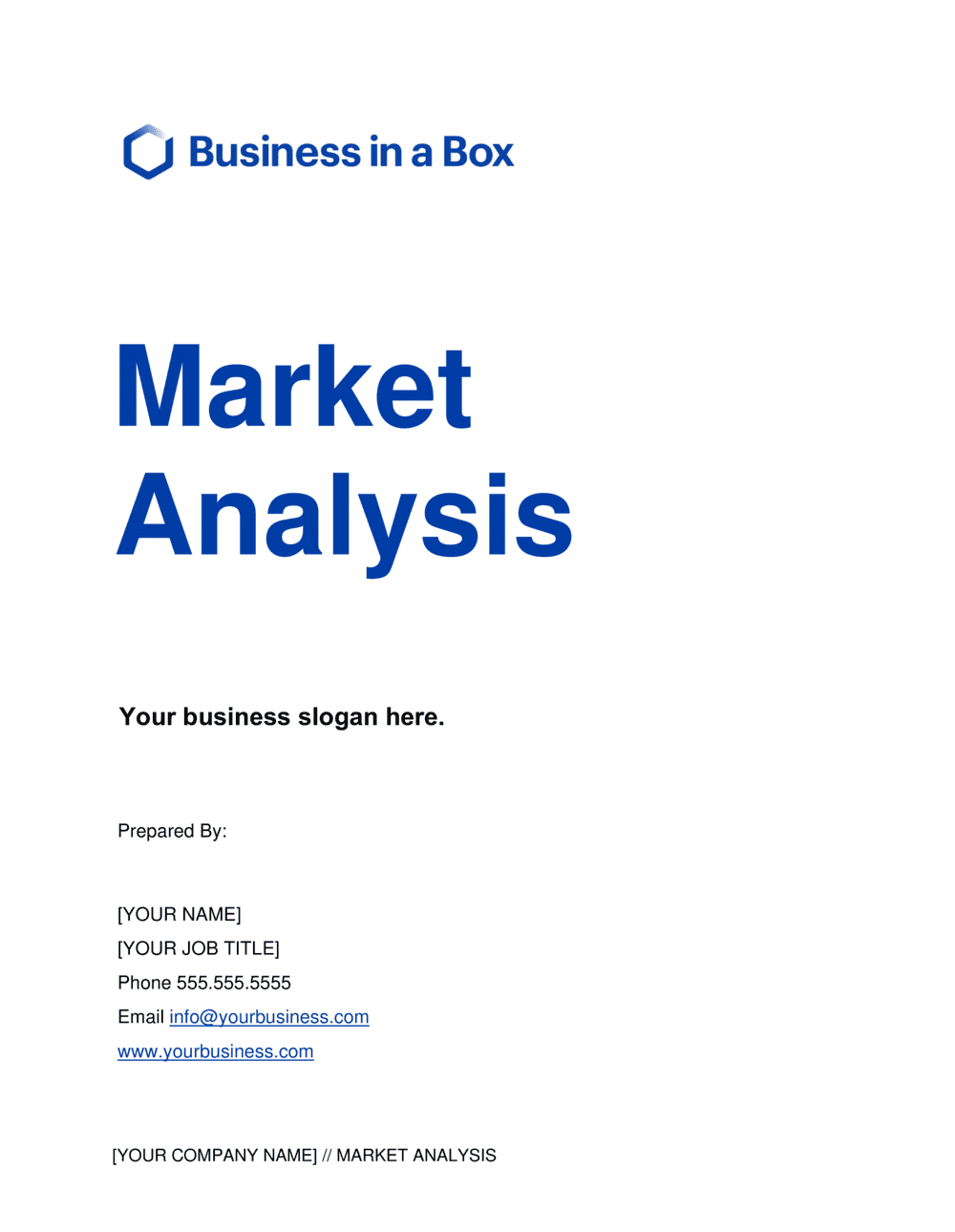Market Analysis Template By Business in a Box 