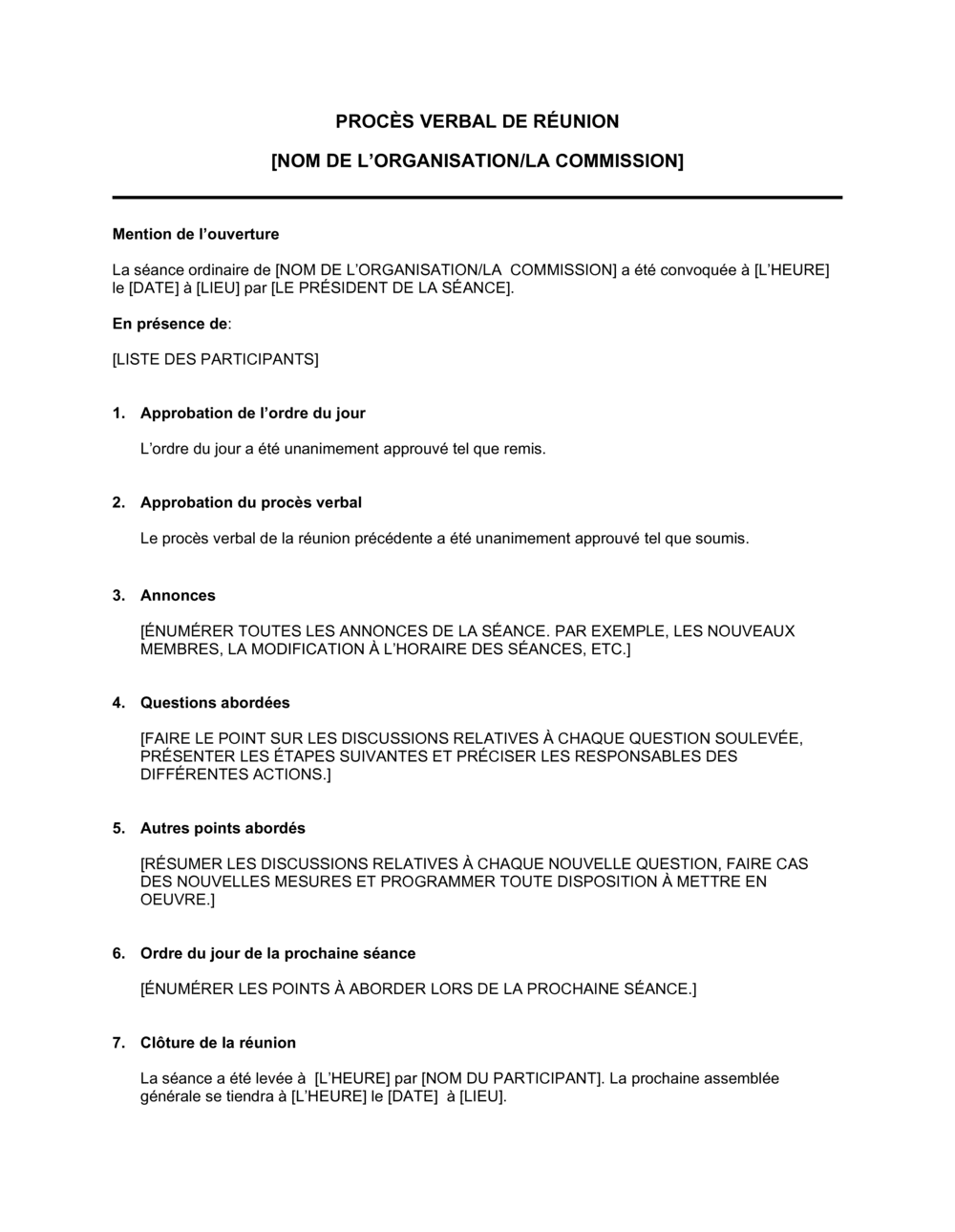 Comment Rédiger Le Procès Verbal – XCTF