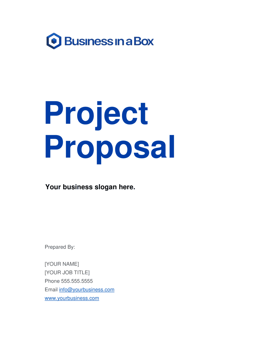 Project Proposal Template By Business in a Box 