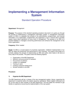 Implementing Management Information Systems Template | Business-in-a-Box™