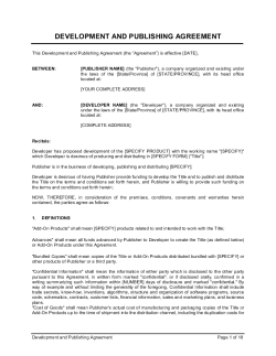Development Agreements - Download Templates | Business-in-a-Box™