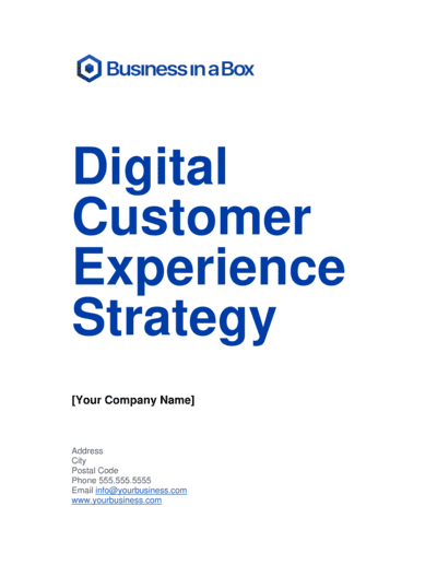 Digital Customer Experience Strategy Template (Word & PDF) - Free Trial