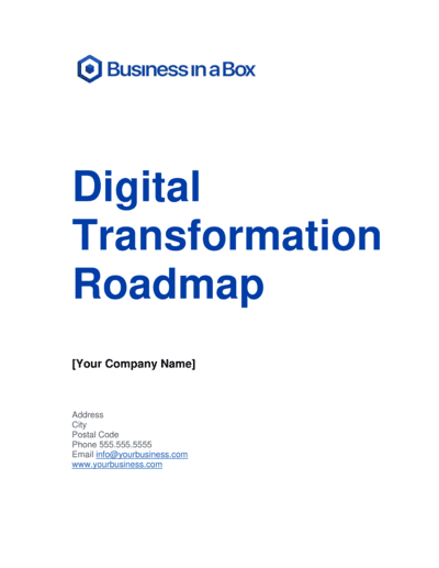 Digital Transformation Roadmap Template (Word & PDF) - Free Trial