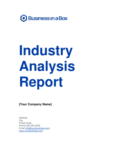 Industry Analysis Report Template (Word & PDF) - Free Trial